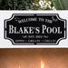 Personalized Family Pool Sign,welcome Pool Metal Sign,outdoor Pool ...