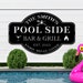 Personalized Metal Family Poolside Bar and Grill Sign,pool and Bar,tiki ...