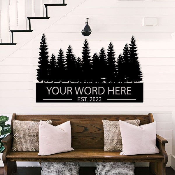 Pine Tree Sign - Etsy