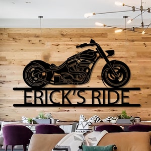 Personalized Motorcycle Metal Sign,custom Metal Art,metal Garage Sign ...