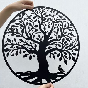 Personalized Outdoor Tree of Life Metal Wall Art,custom Name Sign,metal ...