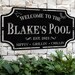 Personalized Family Pool Sign,welcome Pool Metal Sign,outdoor Pool ...