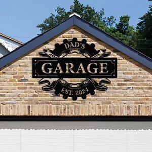Personalized Garage Sign: Custom Metal Wall Art, Man Cave Decor - Etsy