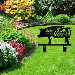 Personalized Pig Memorial Stake,metal Stake,pig Loss,sympathy Sign,pet ...