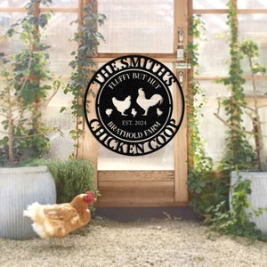 Customized Chicken Farm Metal Sign,personalized Chicken Coop,hen House ...