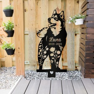 Personalized Siberian Husky Memorial Stake,metal Stake,siberian Huskies ...