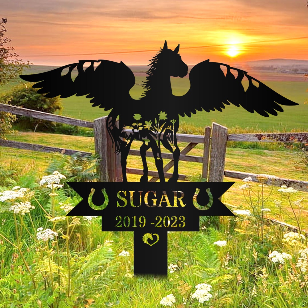 Personalized Horse Memorial Stake,metal Stake,horse Loss,sympathy Sign ...