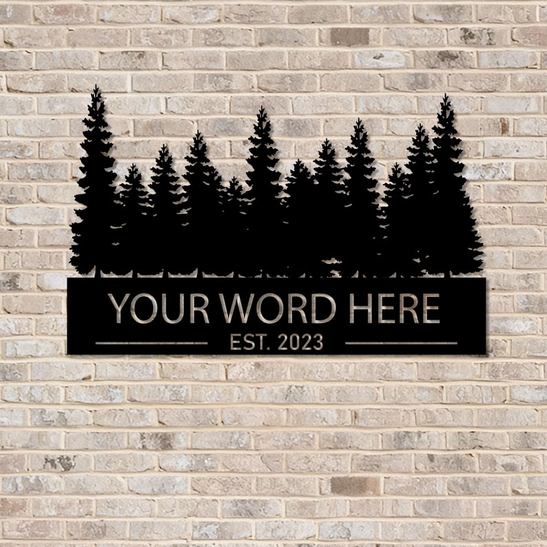 Pine Tree Metal Wall Arttree Decor Wall Hangingtree Sign - Etsy Canada