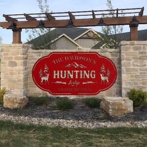 Personalized Hunting Lodge Sign,deer Hunting Sign,personalized Name ...