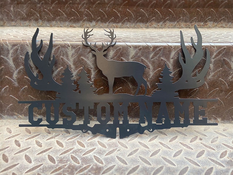 Personalized Family Deer Hunting Signanimal Metal Sign Deer - Etsy