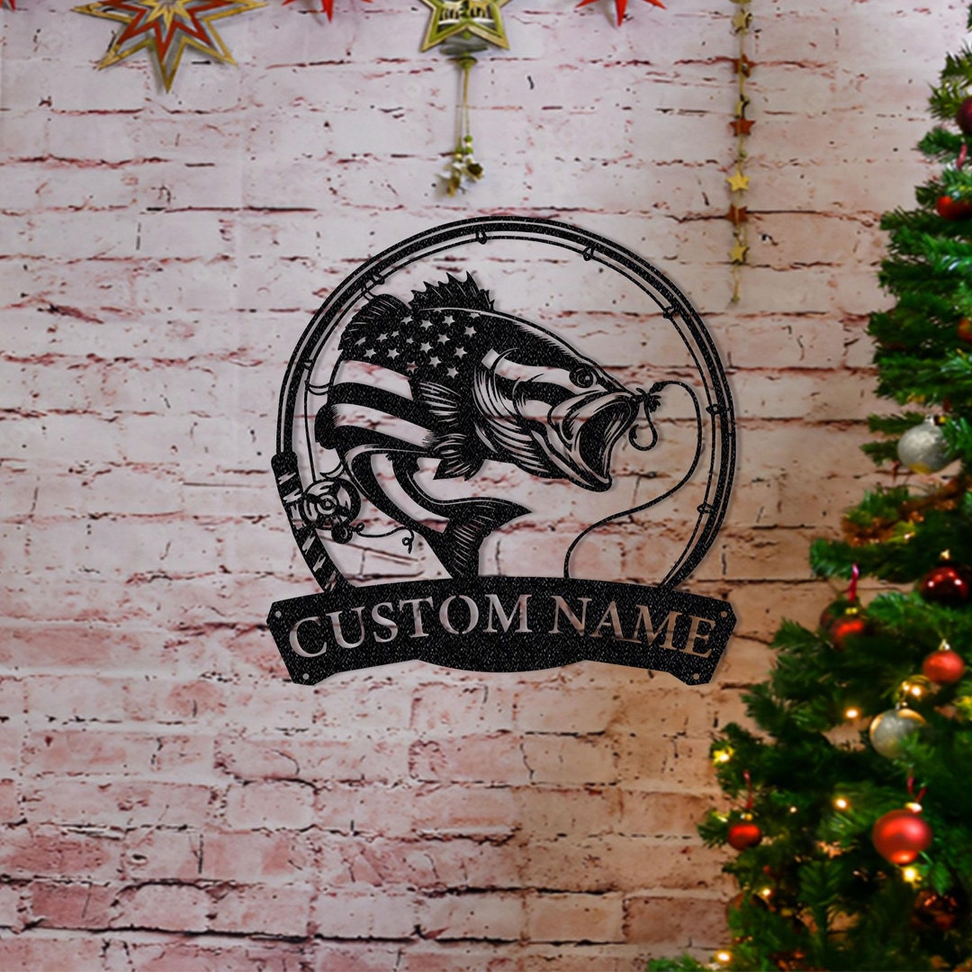 Personalized BASS Name Sign,custom Name Sign,metal Fishing Sign ...