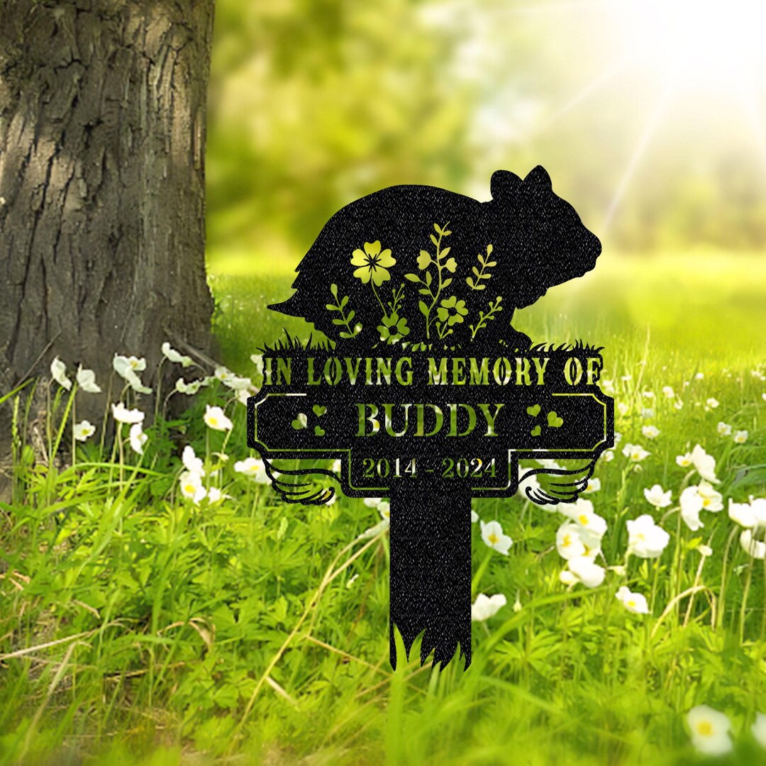 Personalized Hamster Memorial Stake: Engraved Pet Grave Marker - Etsy