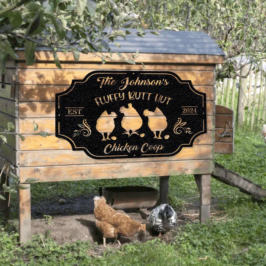 Personalized Chicken Coop Sign Farm House Decor Chicken Farm Sign Farm ...