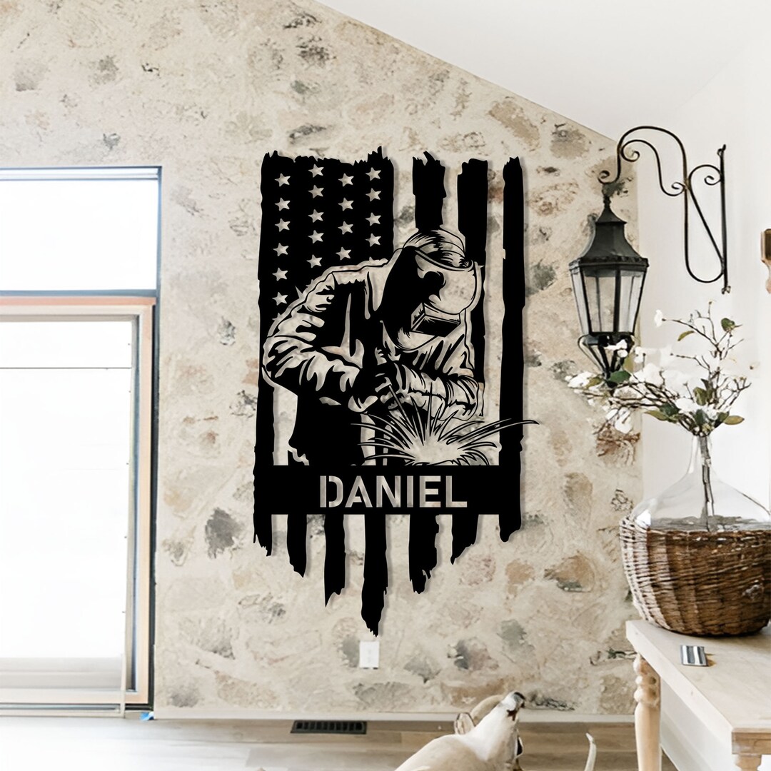 Personalize Construction Welder Sign,welding Metal Sign,garage Decor,us ...