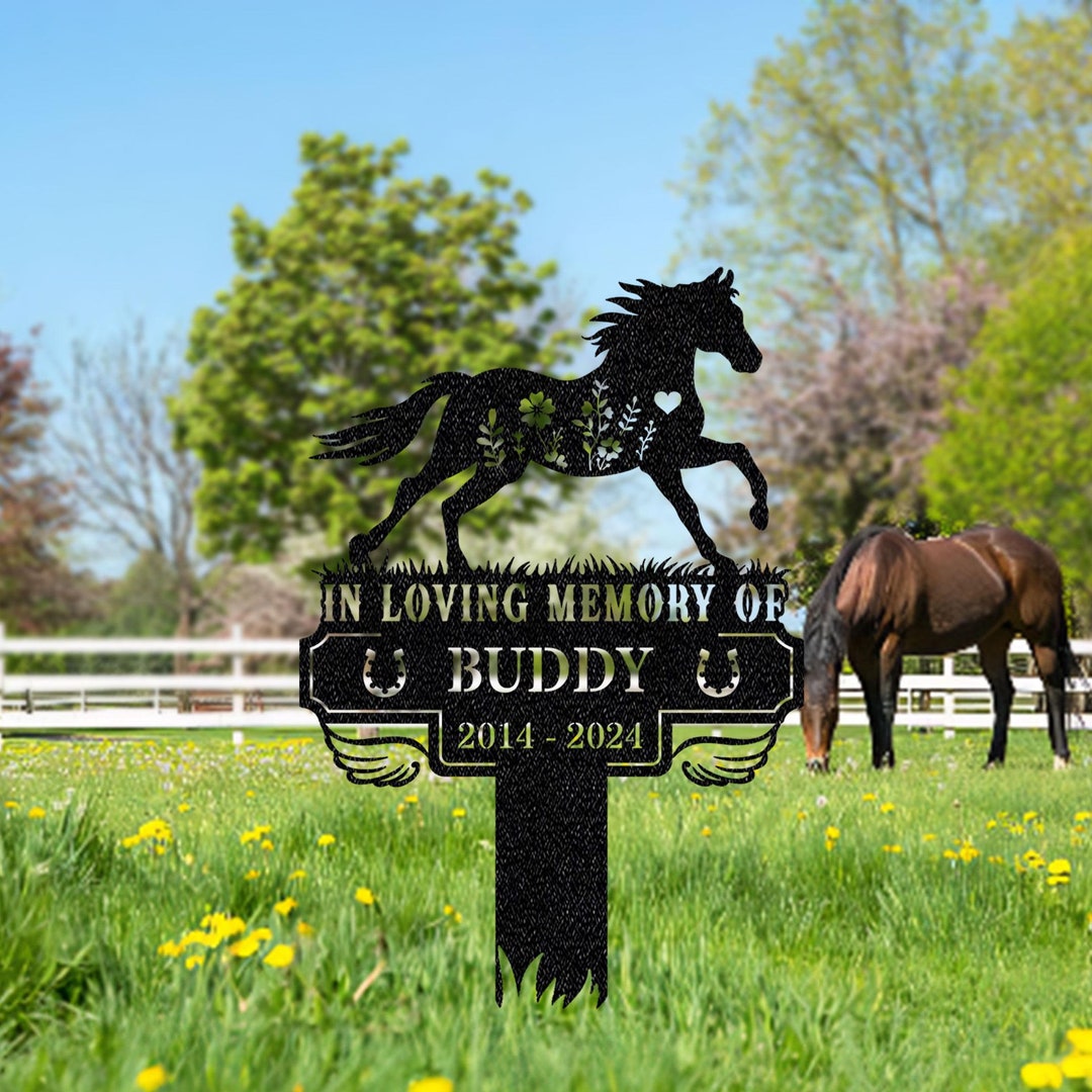 Horse Memorial Stake Sign Personalized,pet Grave Markers Sign,horse ...