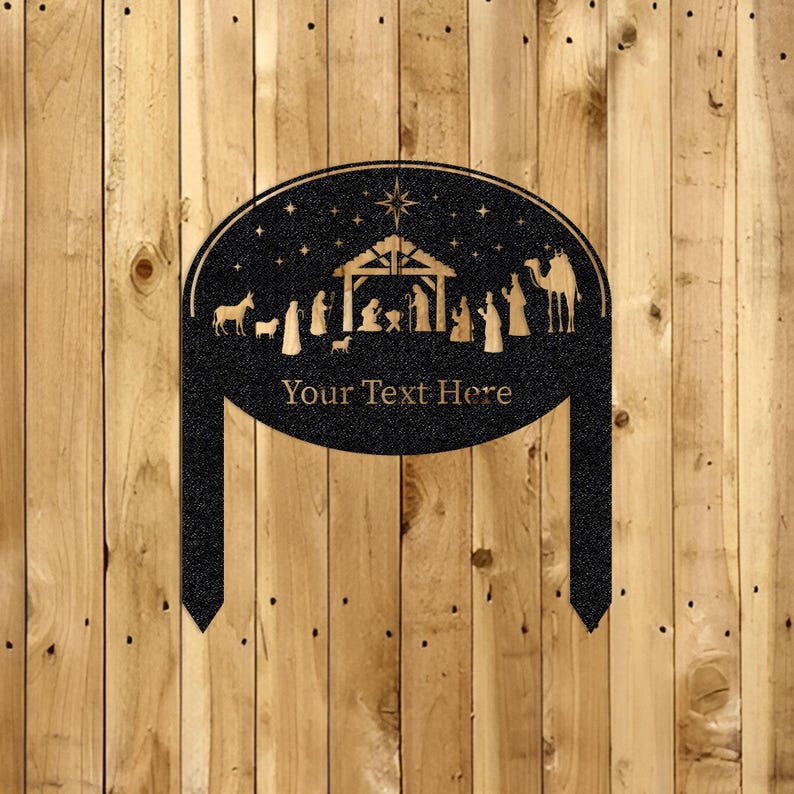 Metal Nativity Yard Stake: Outdoor Christmas Manger Scene Decor - Etsy