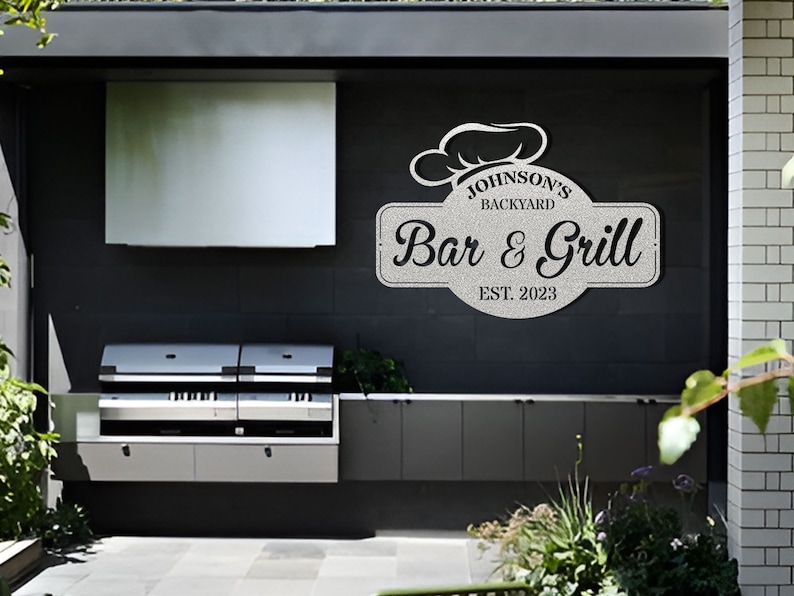 Personalized Backyard BBQ Metal Wall Artbbq Metal Wall - Etsy