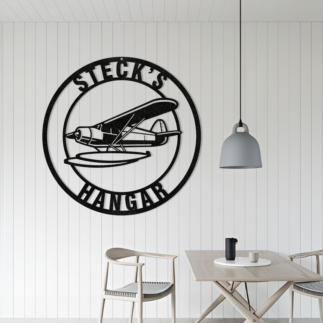 Airplane Hangar Sign, Custom Aviation Lover, Man Cave Sign ...