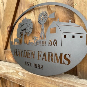 Personalize Metal Farm Signs, Custom Farmhouse Sign, Farm Barn Sign ...