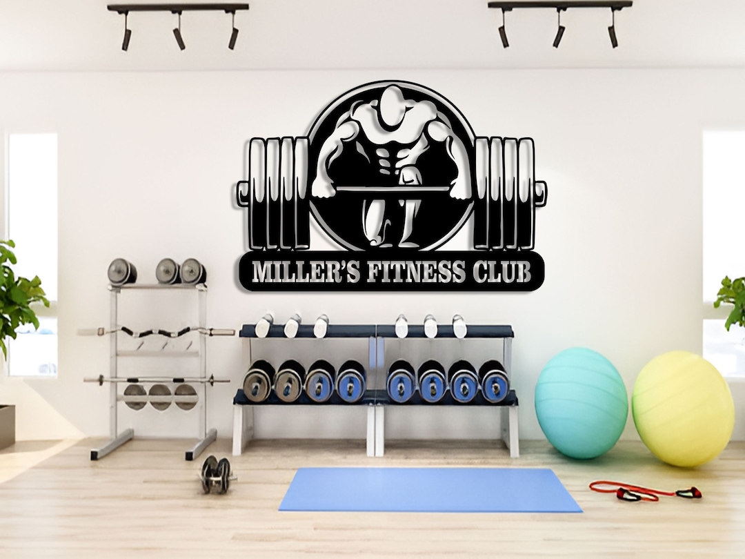 Personalized Gym Metal Sign,powerlifting Sport Metal Wall Art ...