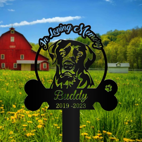 Dog Memorial Stake Lab - Etsy