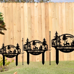Personalized Custom Metal Deer Sign Outdoor Decor Deer Forest Custom ...