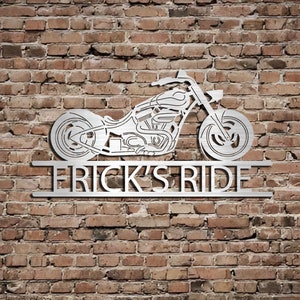Personalized Motorcycle Metal Sign,custom Metal Art,metal Garage Sign ...
