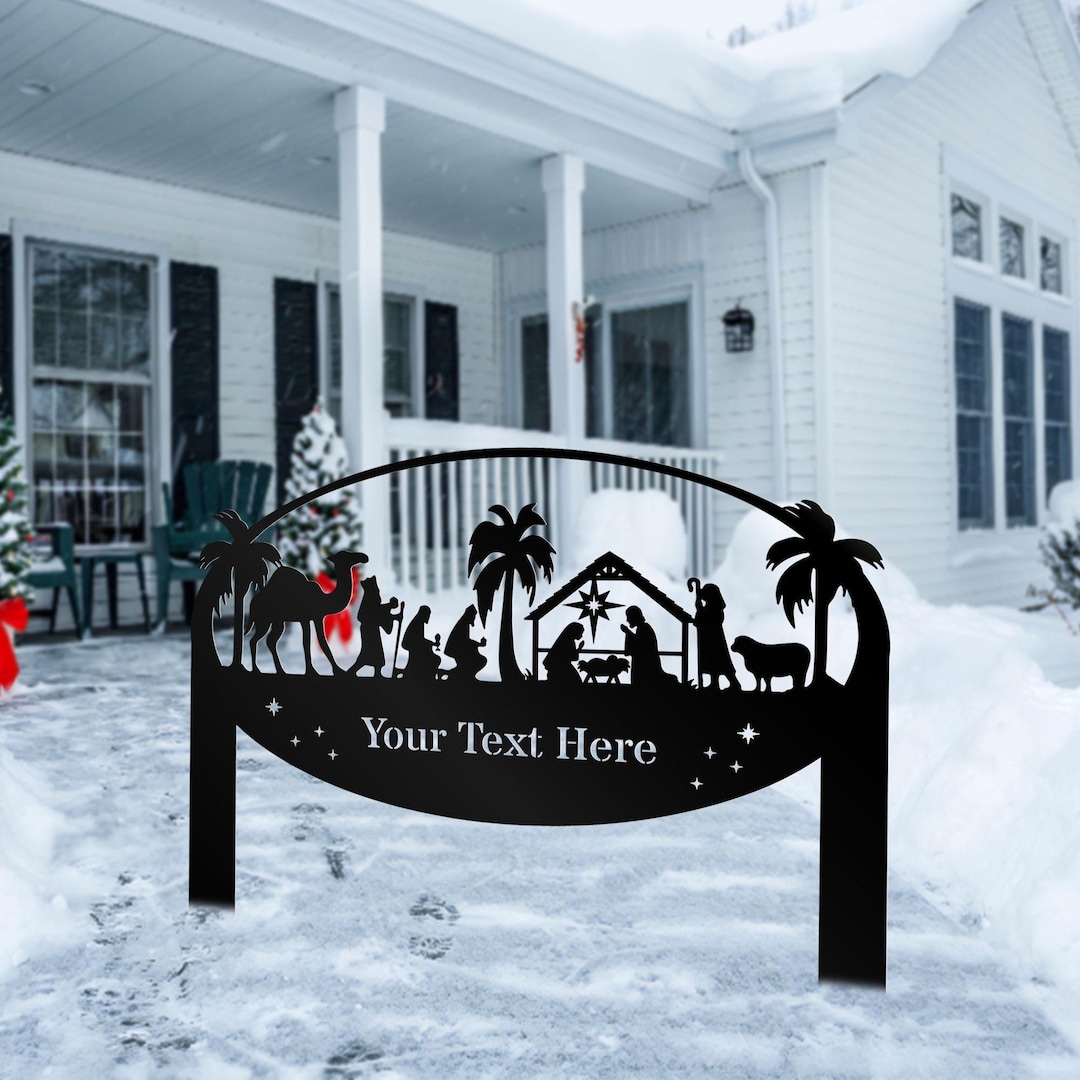 Metal Nativity Yard Stake: Christian Christmas Decor, Garden Art - Etsy