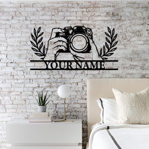 Personalized Camera Metal Wall Art,camera Metal Sign,camera Wall Decor ...