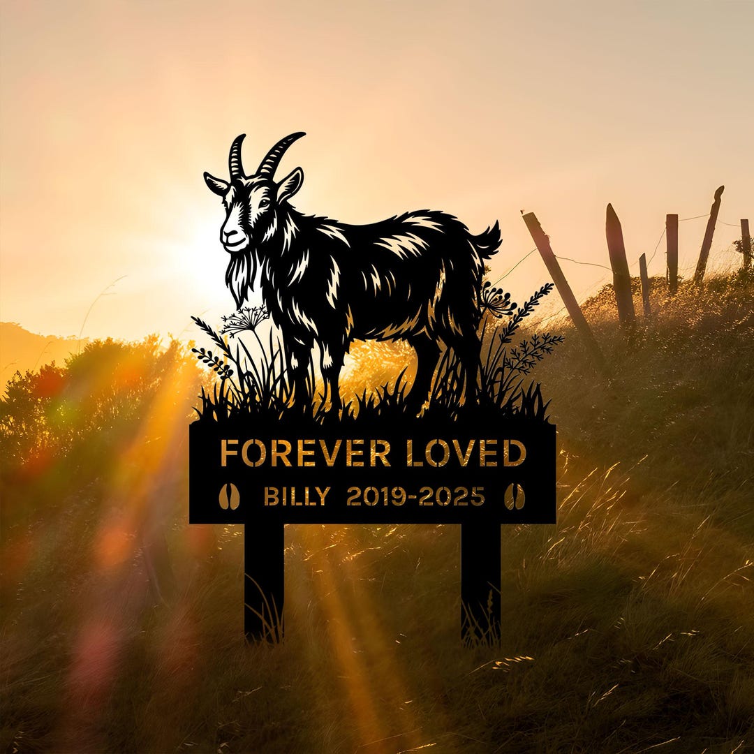 Personalized Goat Memorial Stake,goat Name Sign,goat Loss Memorial ...