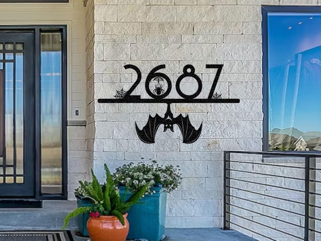 Personalized Bat Address Sign: Halloween Home Decor - Etsy