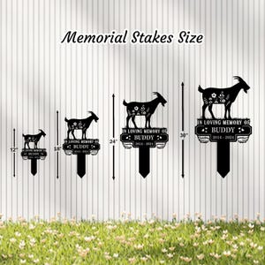 Goat Memorial Stake Sign Personalized,pet Grave Markers Sign,goat Sign ...