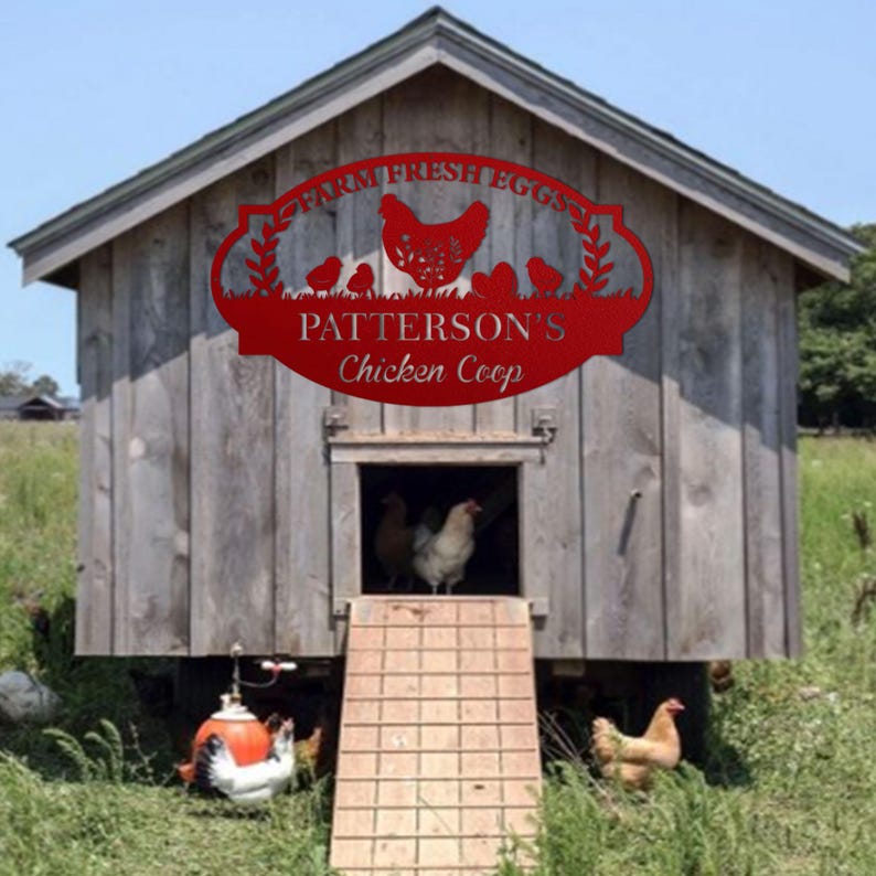 Custom Farm Fresh Eggs Sign: Personalized Chicken Coop Decor - Etsy