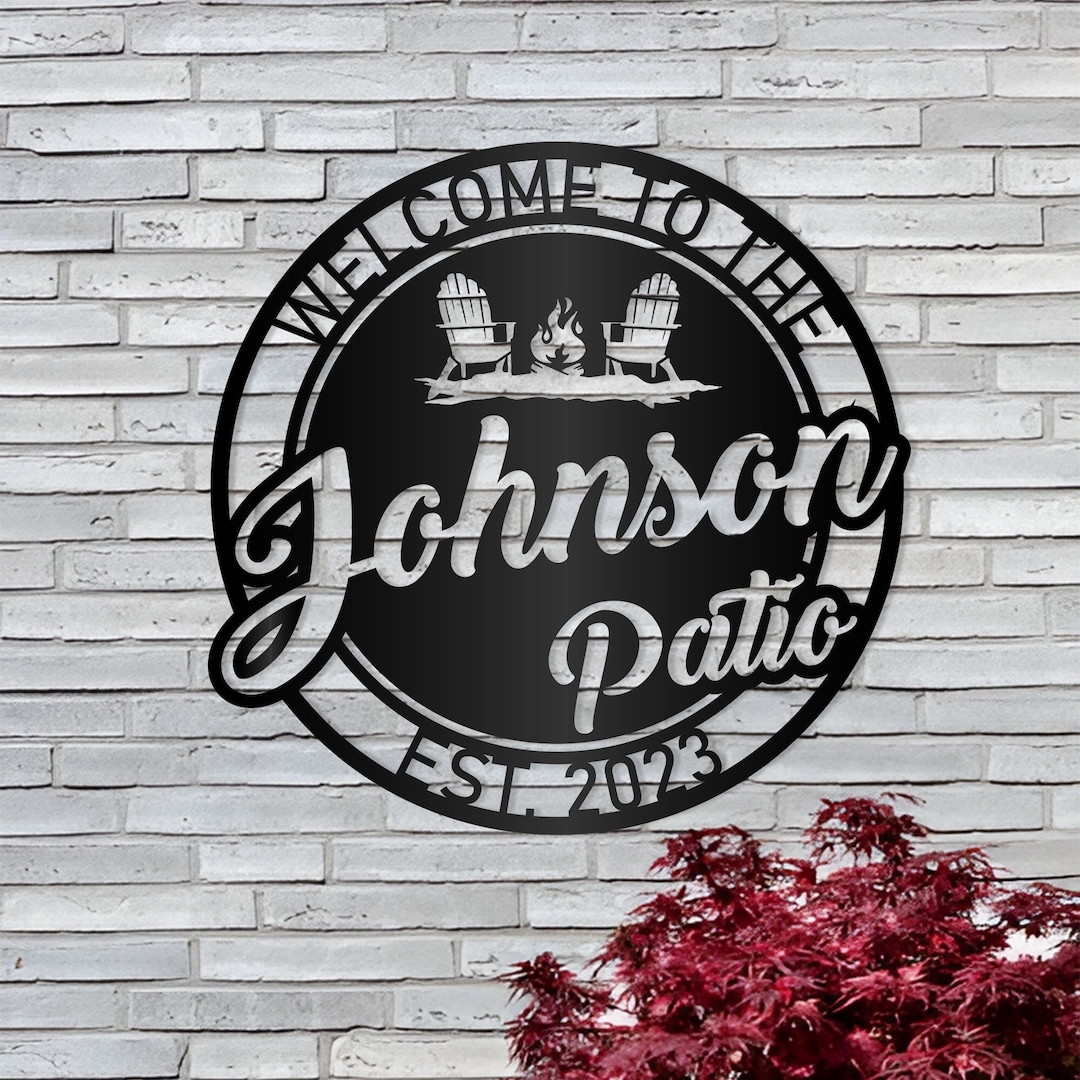Personalized Patio Sign,family Name Sign,wedding Gift,anniversary Gift ...