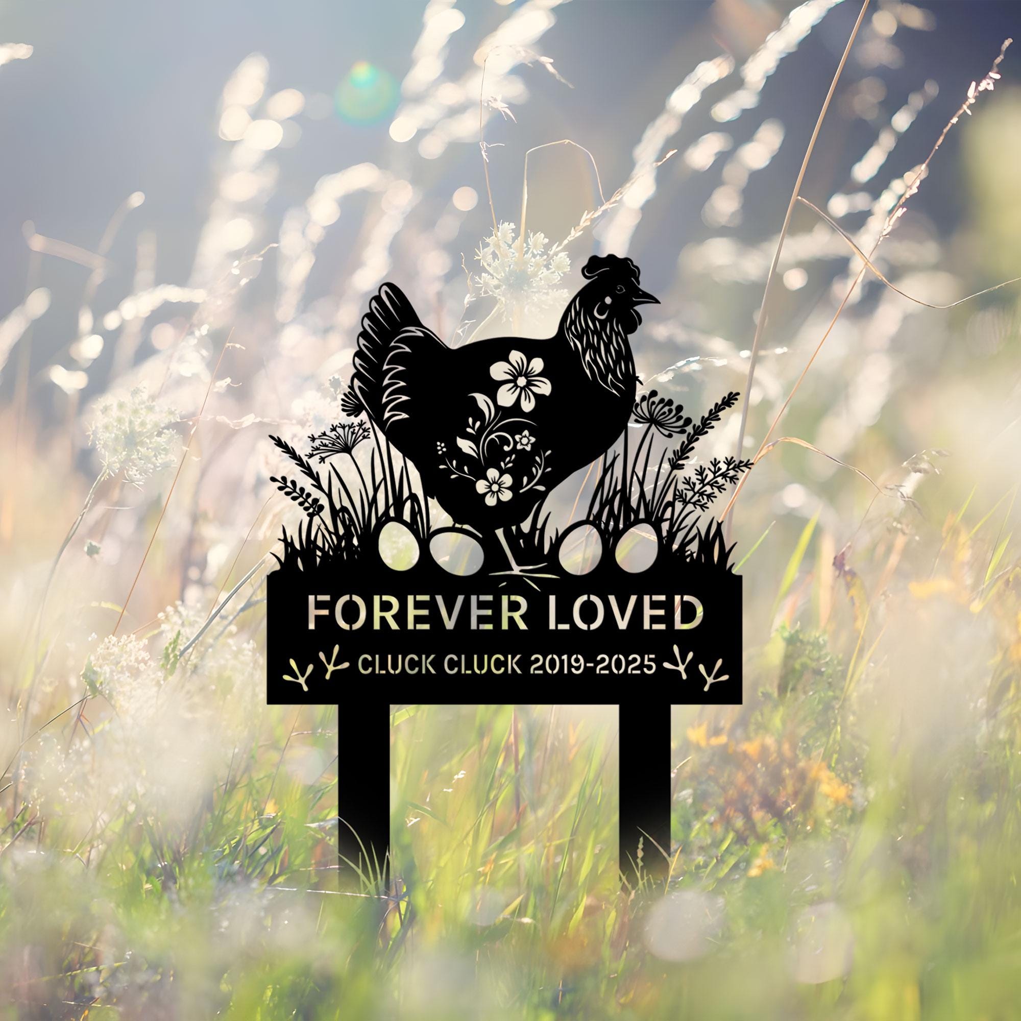 Weatherproof Cemetery Plaque Lwyguut Personalized Chicken Grave Markers ...