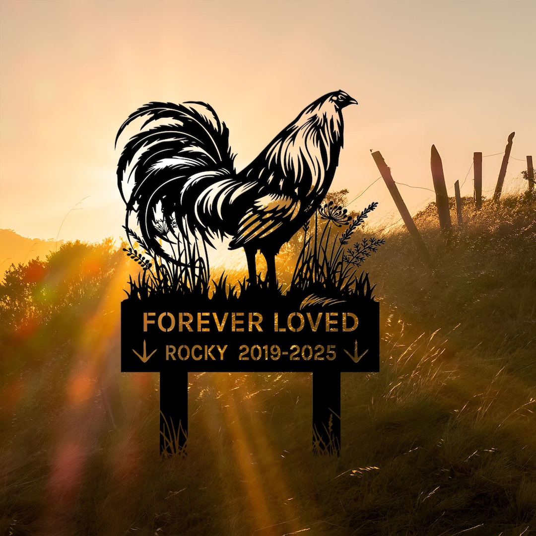 Personalized Chicken Memorial Stake,gamecock Name Sign,gamecock Loss ...
