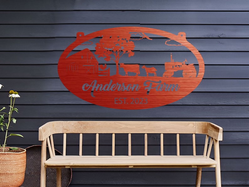 Custom Metal Barn Signmetal Farm Sign Name Signlarge Metal - Etsy UK