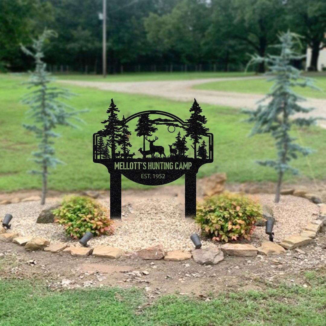 Personalized Custom Metal Deer Sign Outdoor Decor Deer Forest Custom ...