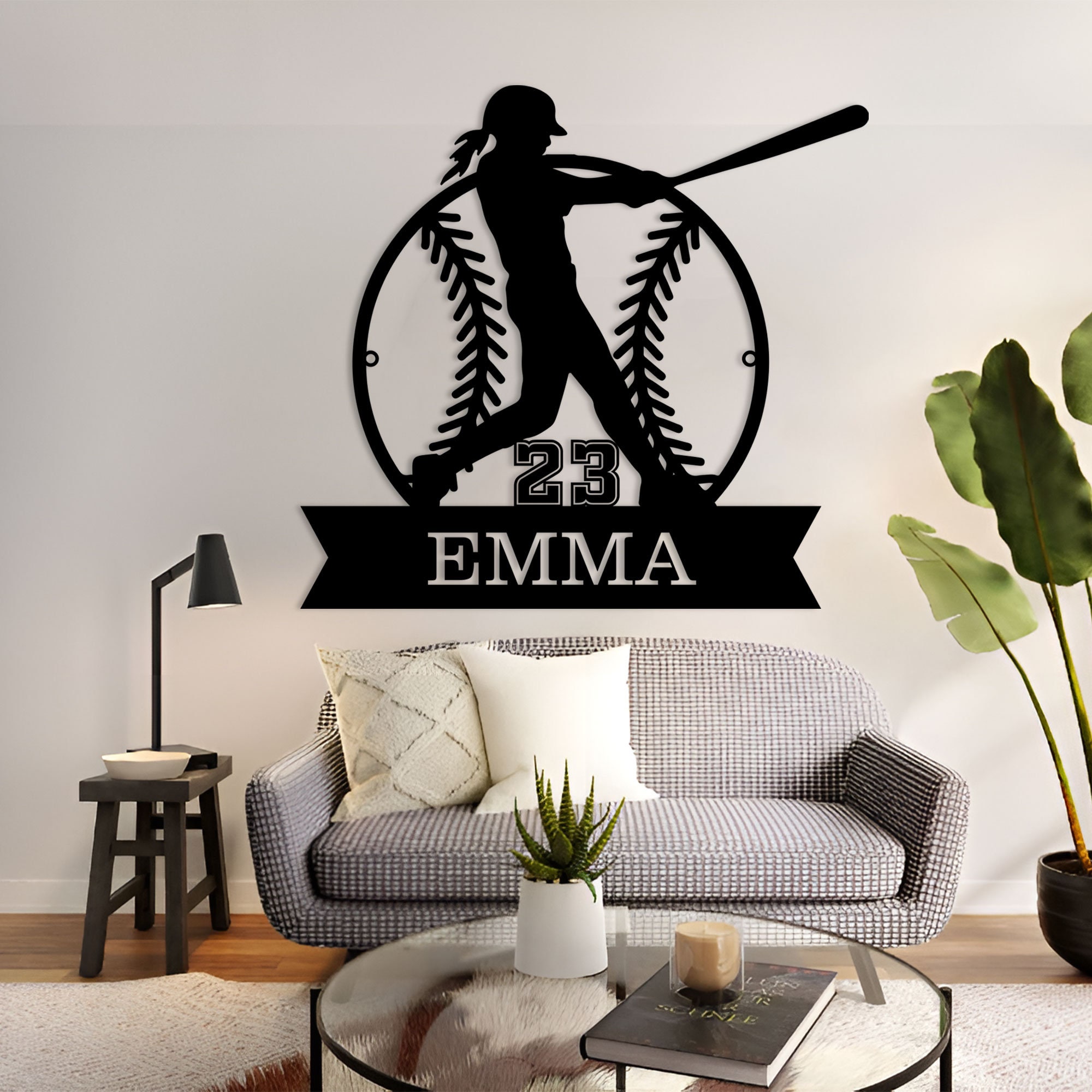 Personalized Softball Pitcher Metal Wall Art: Game Room Decor - Etsy