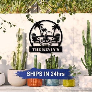 Custom Pool & Patio Sign, Metal Wall Art, Custom Pool Sign, Swimming ...