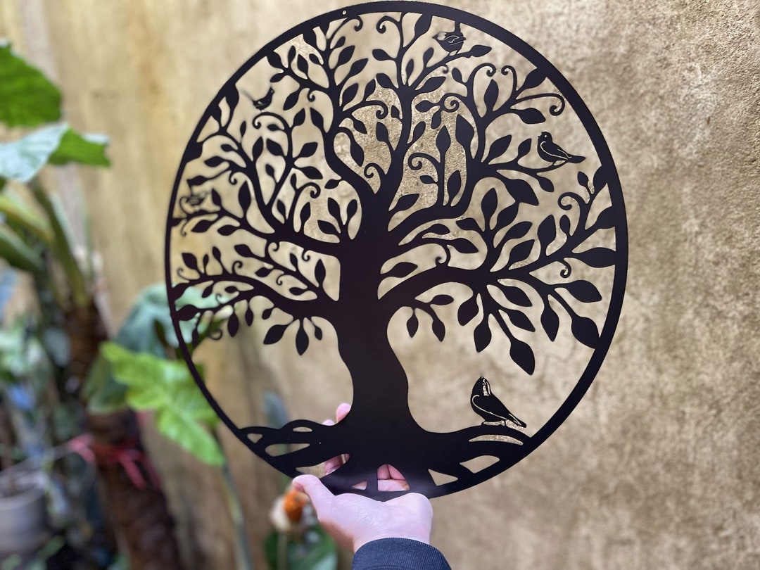 Personalized Outdoor Tree of Life Metal Wall Art,custom Name Sign,metal ...