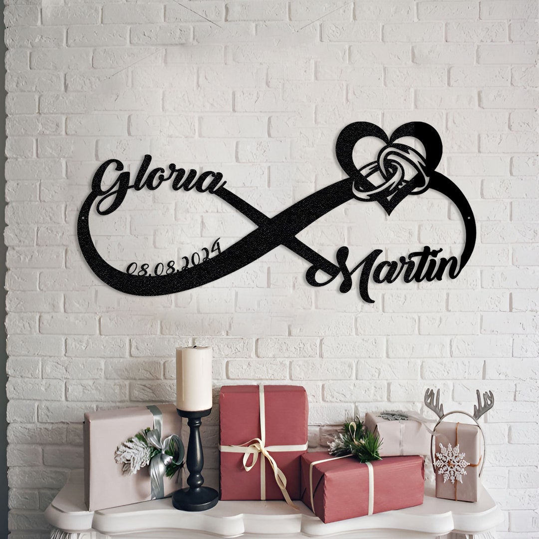 Personalized Wedding Gift for Couple,infinity Metal Sign,love Sign ...