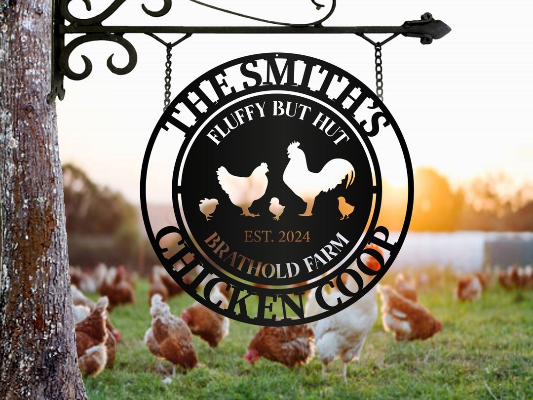 Customized Chicken Farm Metal Sign,personalized Chicken Coop,hen House ...