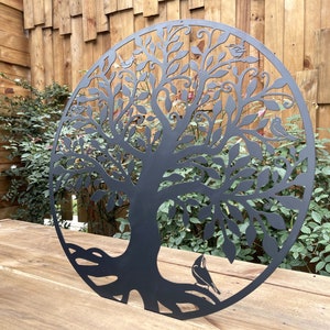Personalized Outdoor Tree of Life Metal Wall Art,custom Name Sign,metal ...