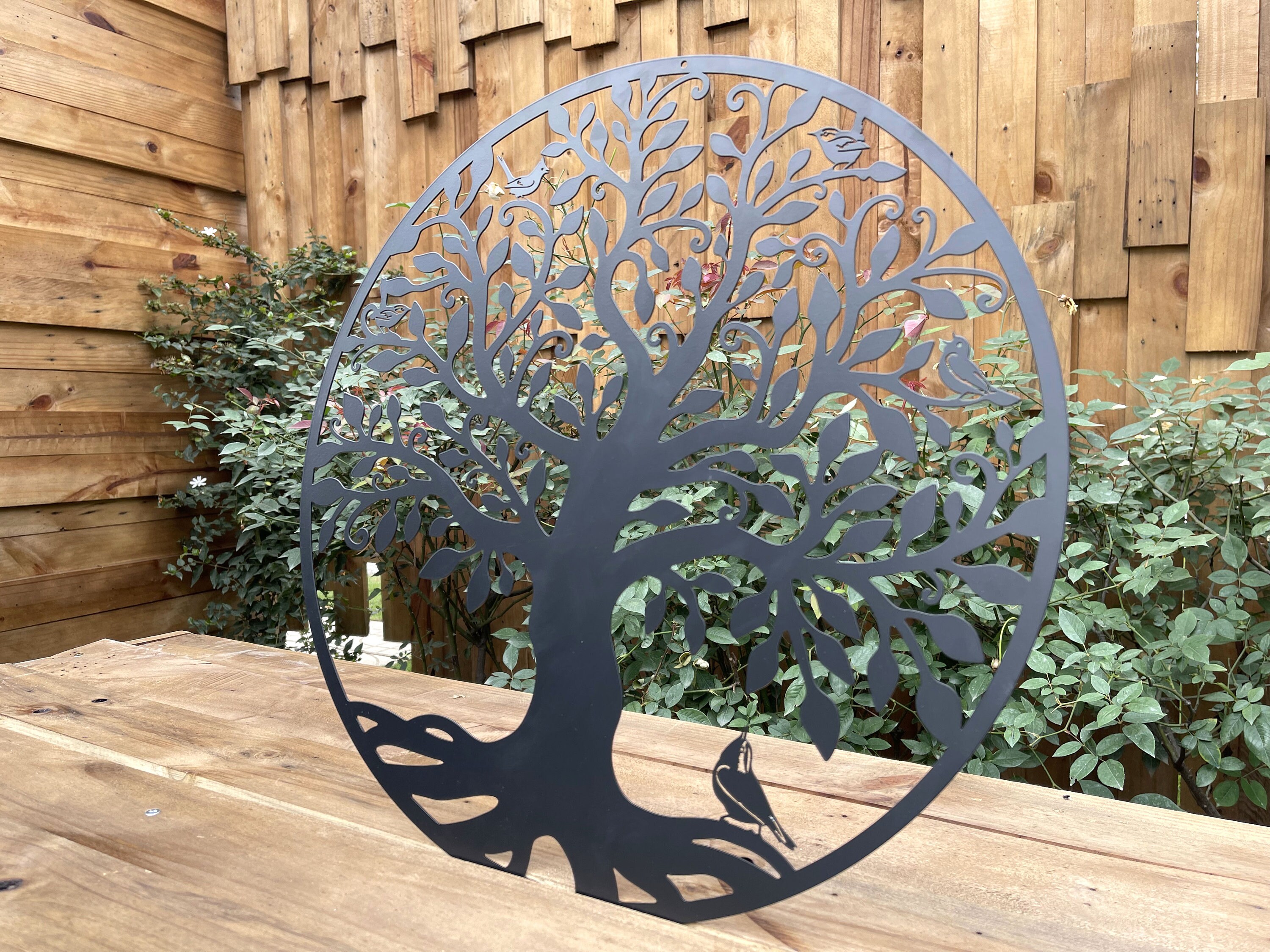 Personalized Outdoor Tree of Life Metal Wall Artcustom Name - Etsy