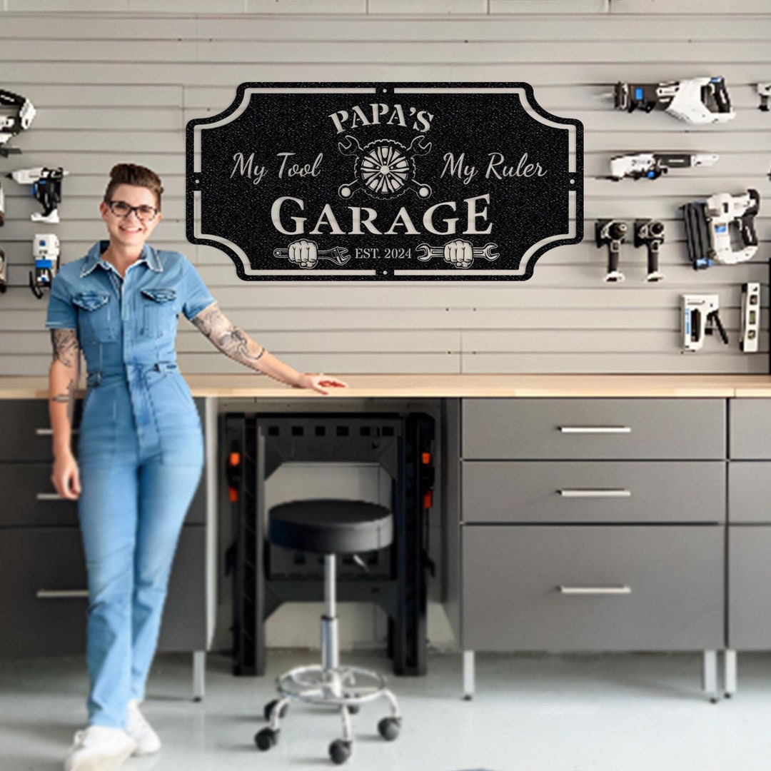 Personalized Hanging Garage Sign,garage Man Cave Deco,metal Garage ...