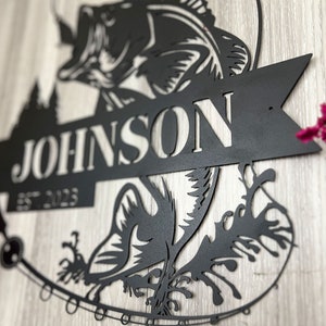 Personalized Walleye Fish Sign Wall Decor,walleye Metal Fish Sign for ...