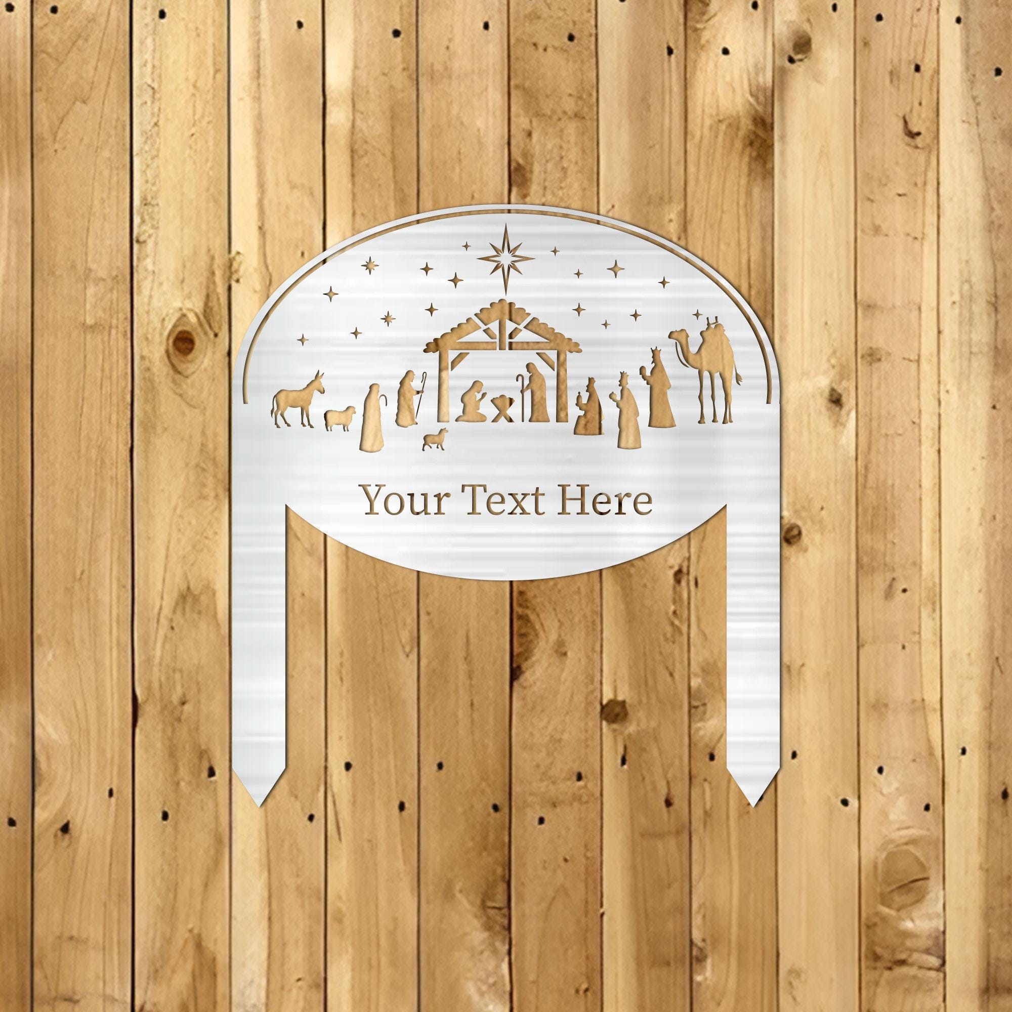 Metal Nativity Yard Stake: Outdoor Christmas Manger Scene Decor - Etsy