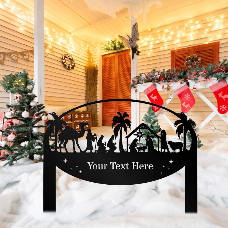 Metal Nativity Yard Stake: Christian Christmas Decor, Garden Art - Etsy