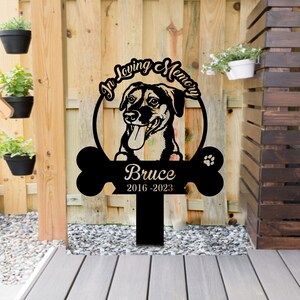 Personalized Dog Memorial Stake,in Loving Memory Beagle Dog,metal Stake ...